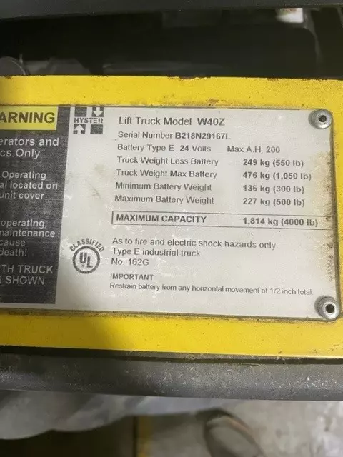 2013 - Hyster W40Z | Fairchild Equipment