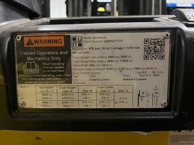 2019 - Hyster E65XN | Fairchild Equipment